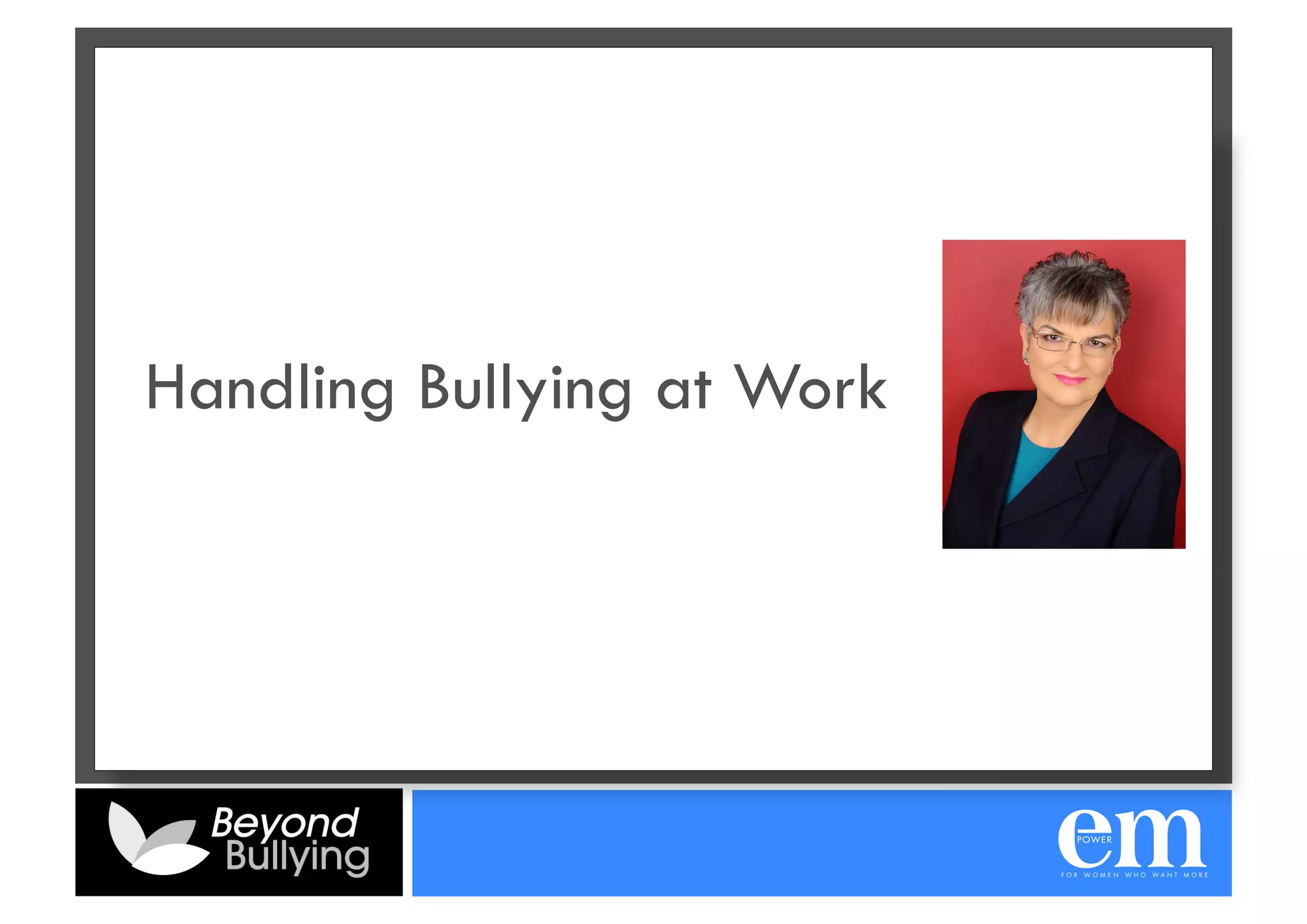 Handling bullying at work | PDF