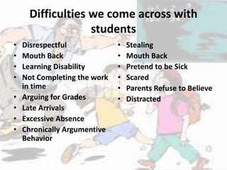 Handling challenging students complete ppt | PPTX