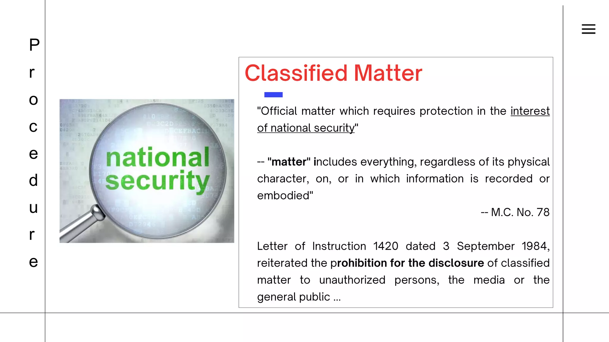 Handling classified information | PPTX