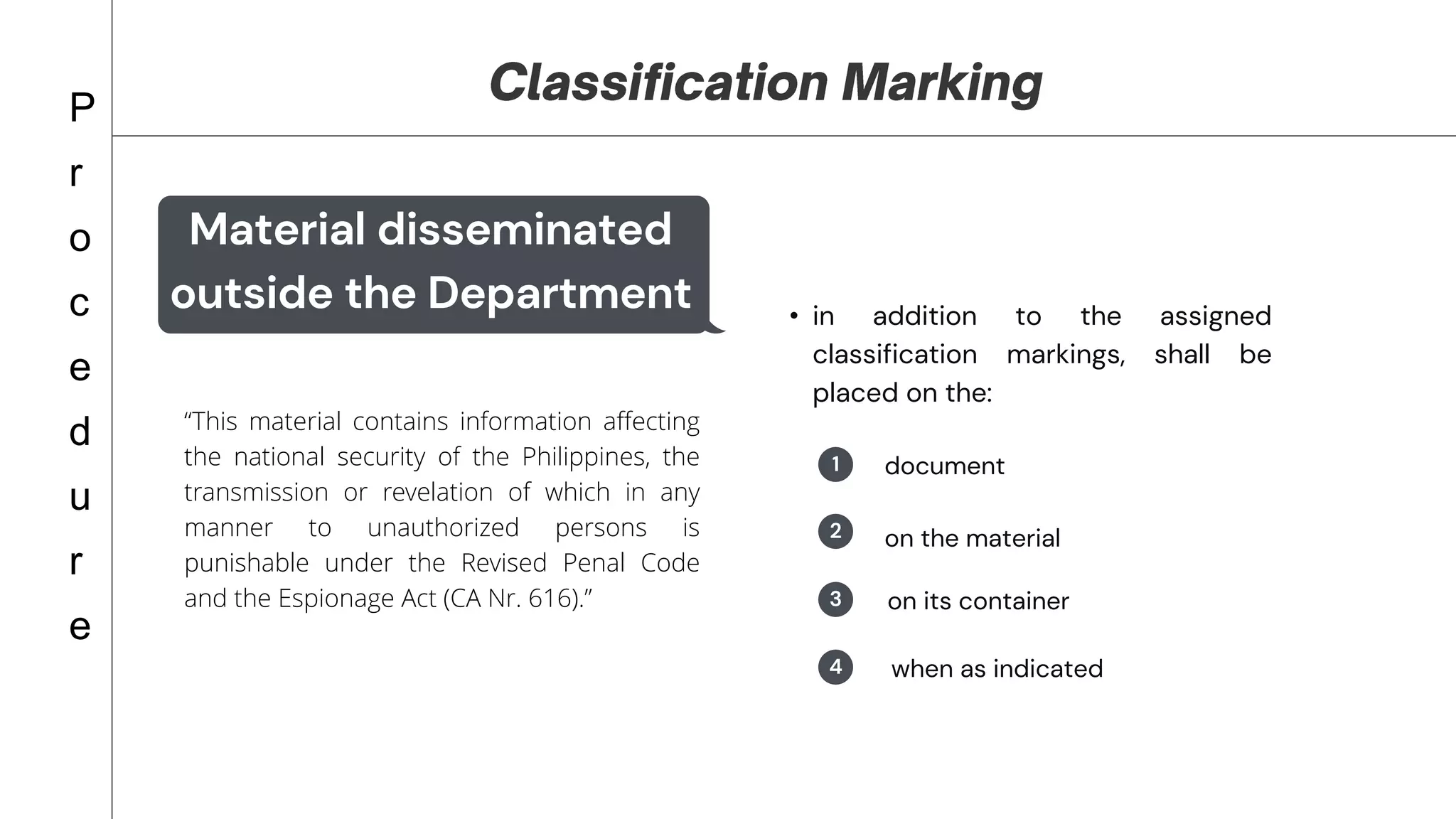 Handling classified information | PPTX