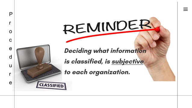 Handling classified information | PPTX