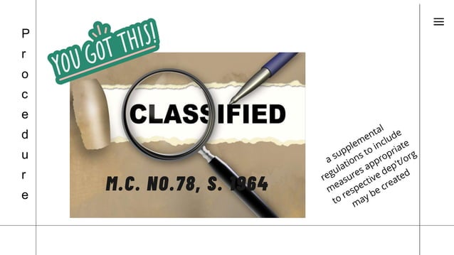 Handling classified information | PPTX