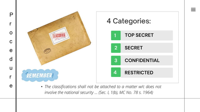 Handling classified information | PPTX