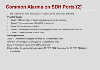 Handling Common Faults and Alarms for Huawei RTN Microwaves | PPT