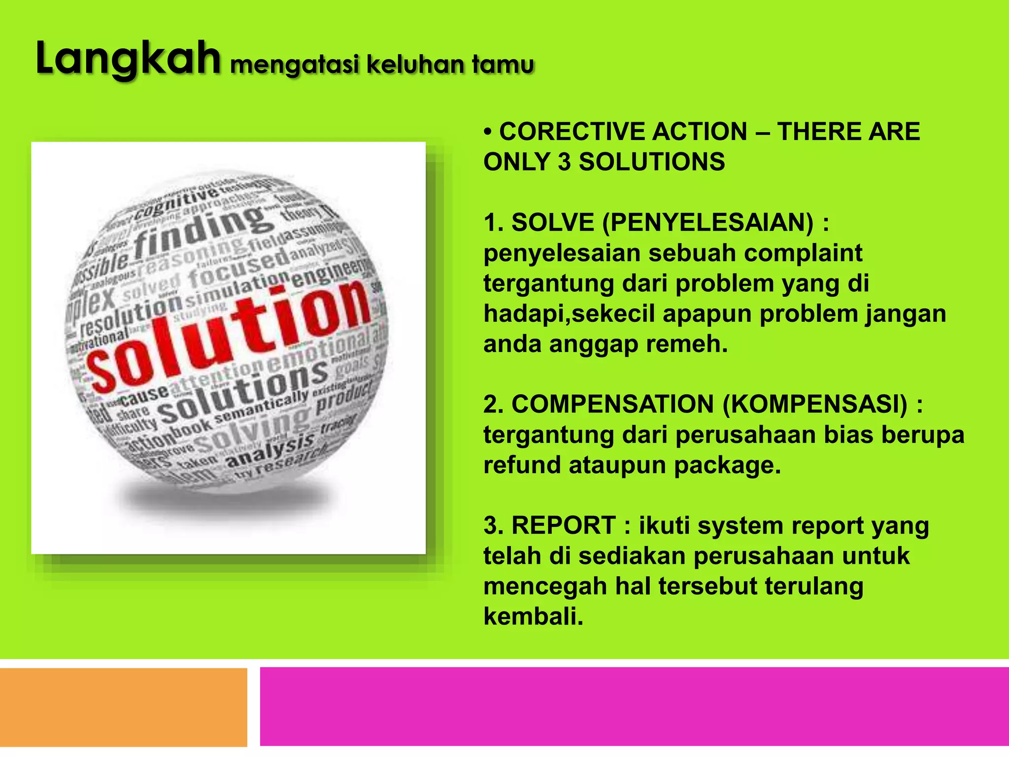 Langkah menangani keluhan tamu | PPTX