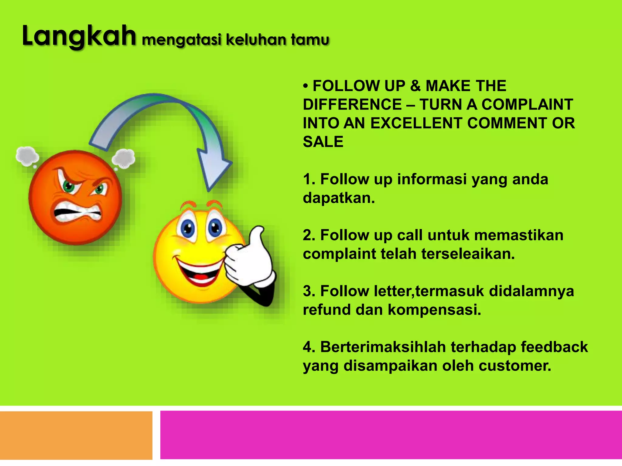 Langkah menangani keluhan tamu | PPTX