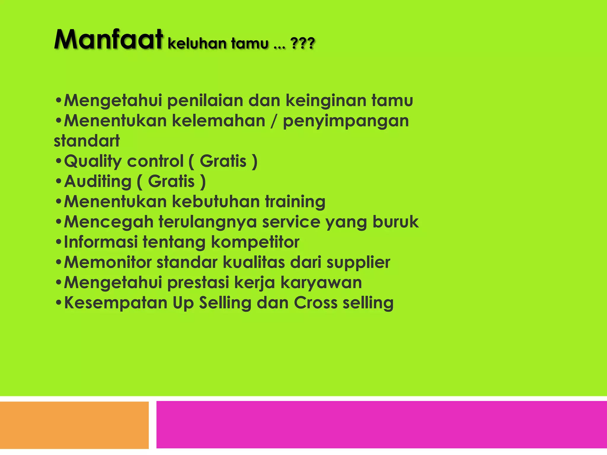 Langkah menangani keluhan tamu | PPTX