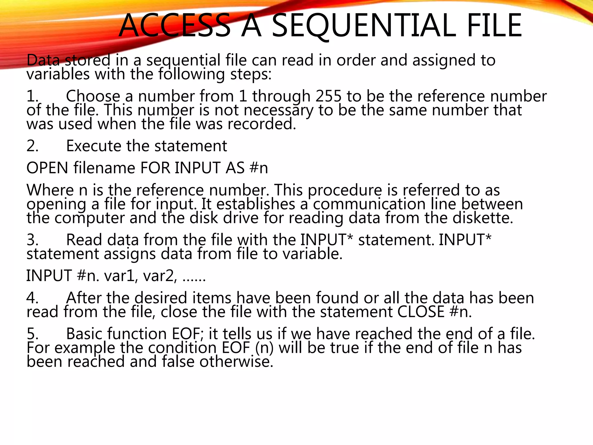 Handling computer files | PPTX | Operating Systems | Computer Software and Applications