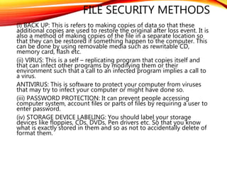 Handling computer files | PPTX | Operating Systems | Computer Software and Applications