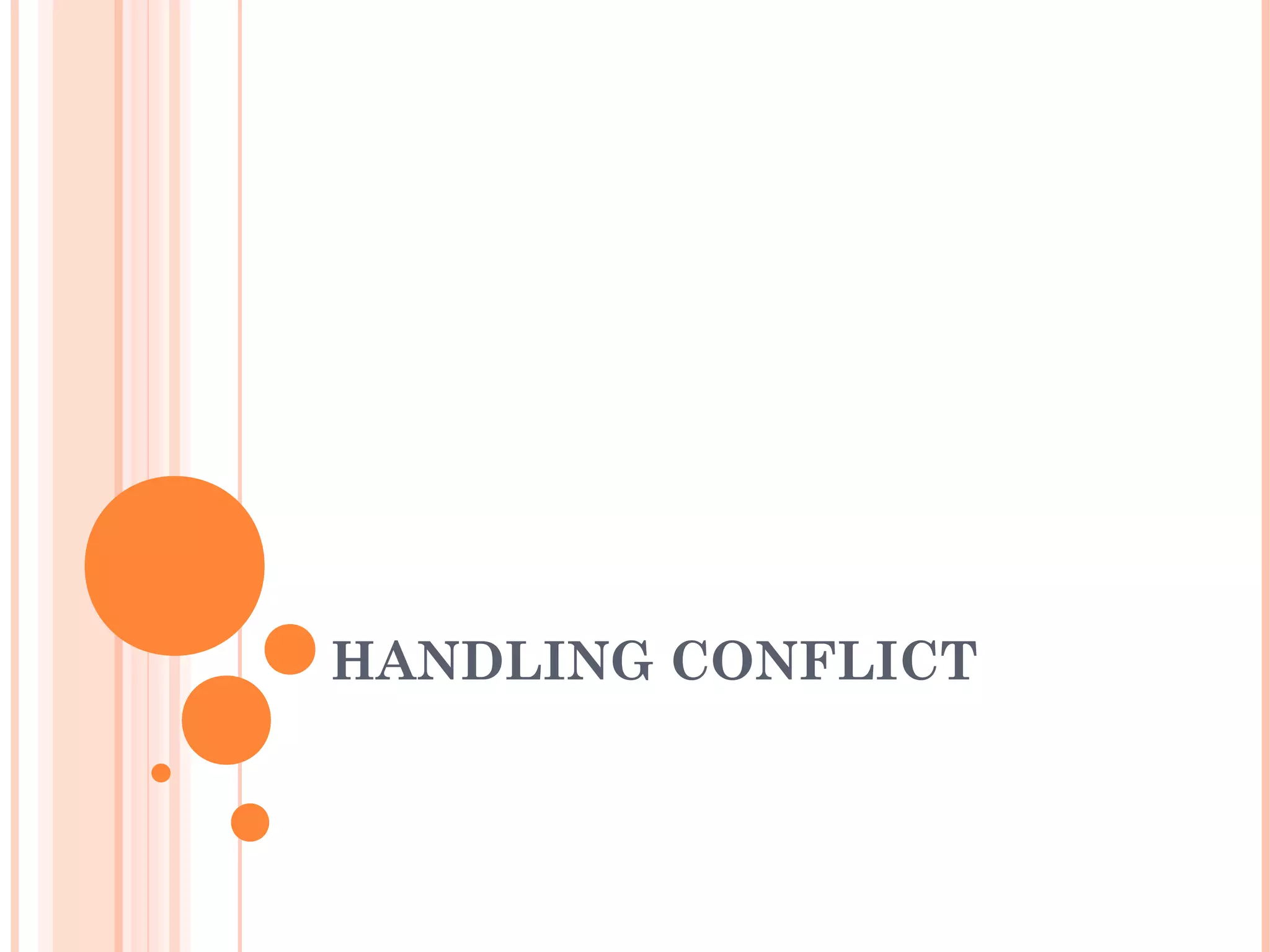 Handling conflict | PPT