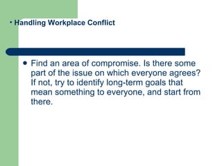 Handling Conflict At Workplace | PPT