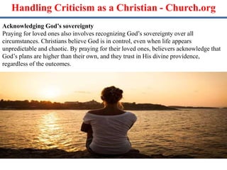 Handling Criticism as a Christian - Church.org