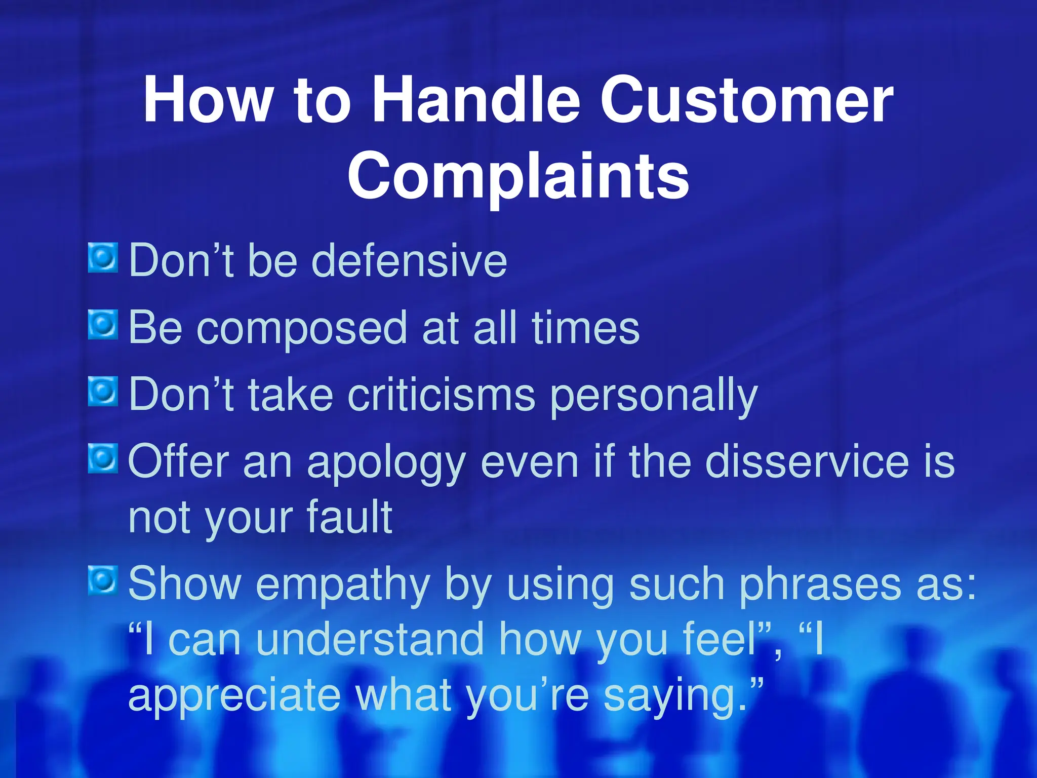 Powerpoint of Handling Customer Complaint | PPT