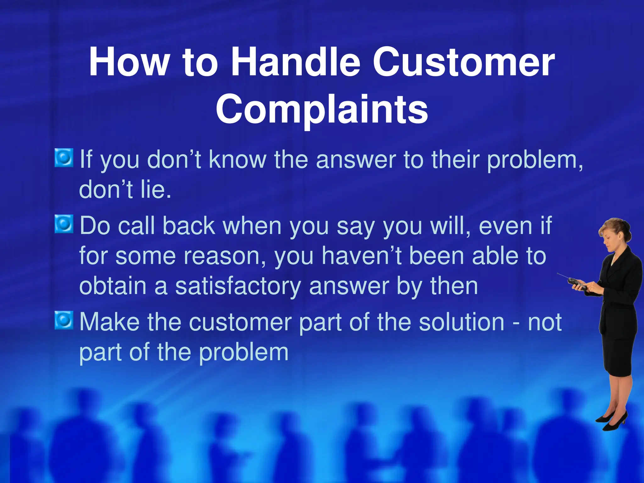 Powerpoint of Handling Customer Complaint | PPT