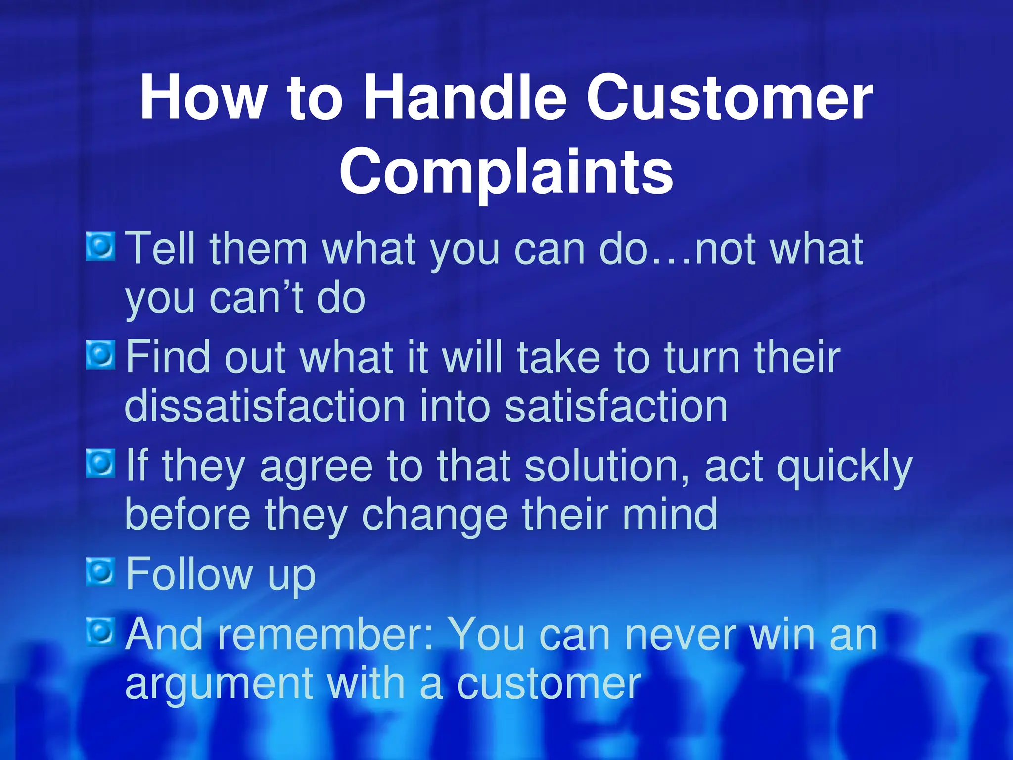 Powerpoint of Handling Customer Complaint | PPT