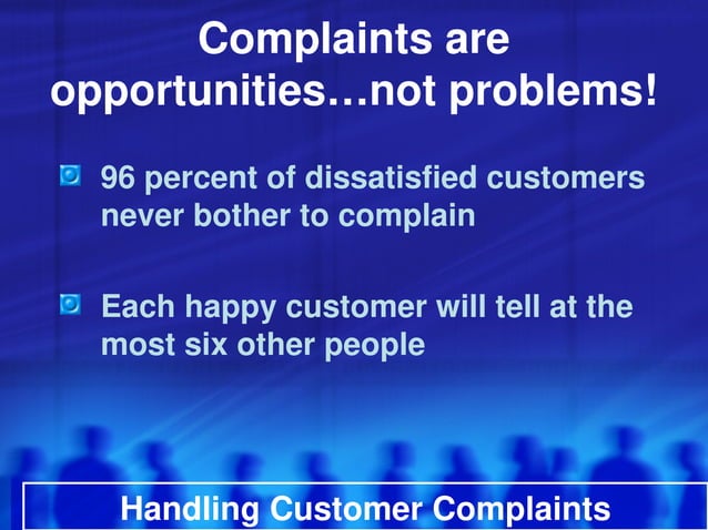 Powerpoint of Handling Customer Complaint | PPT