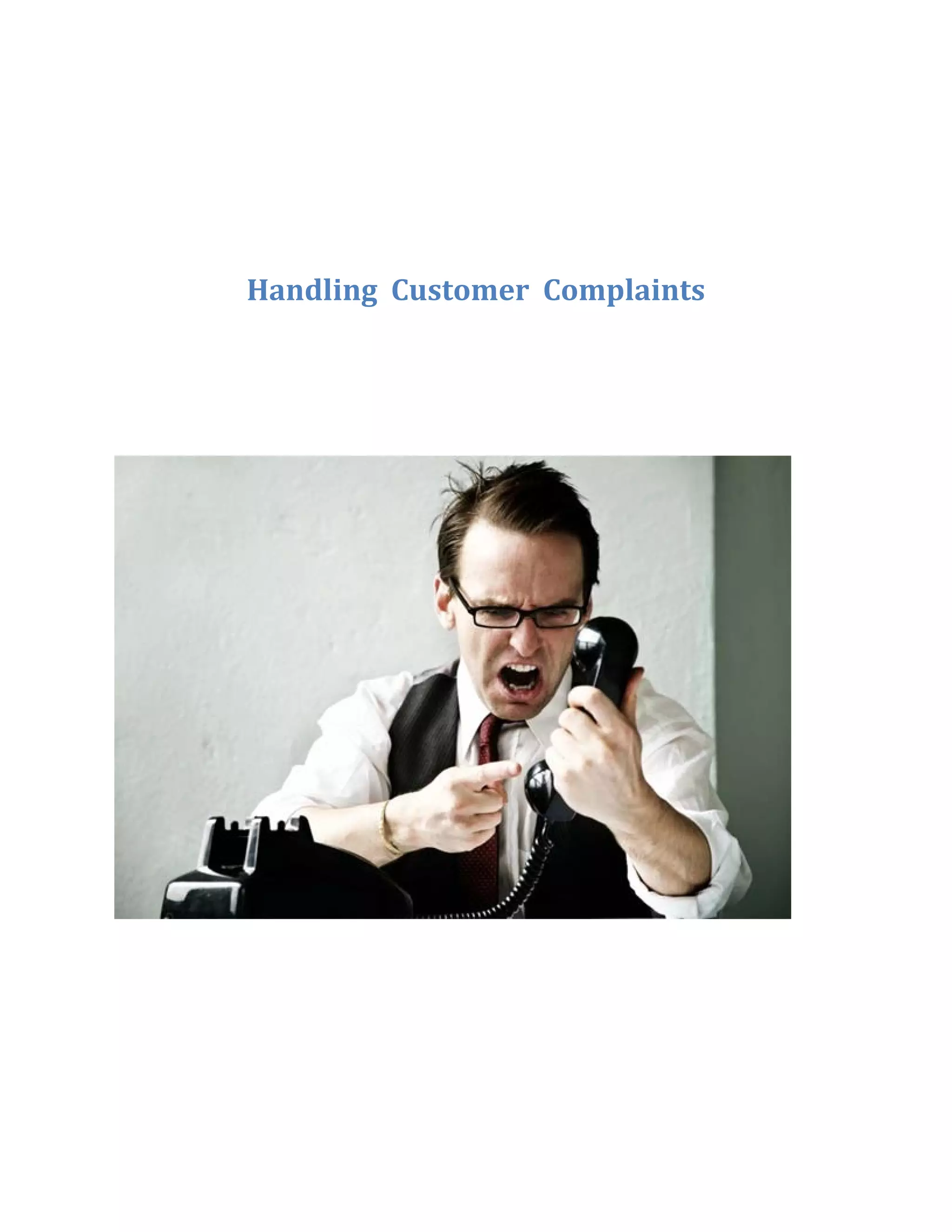 Handling customer complaints | PDF