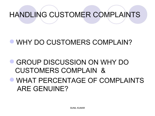 Handling customer complaints | PPT | Consumer Issues | Business