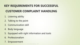 Handling customer complaints | PPTX