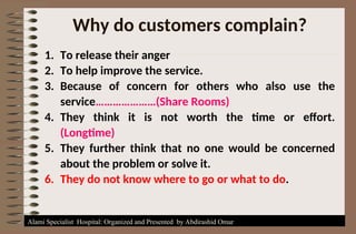 Handling Customer Complaints for the company policy | PPT