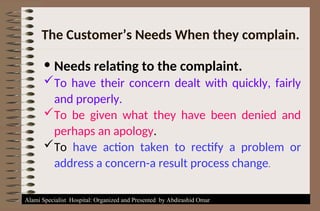 Handling Customer Complaints for the company policy | PPT