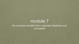 Handling Customer Feedback & Complaints | PPTX