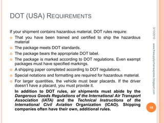 Handling Dangerous Goods In The Supply Chain An Introduction | PPSX