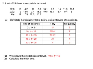 Handling Data Grouped Data | PPTX | Physics | Science