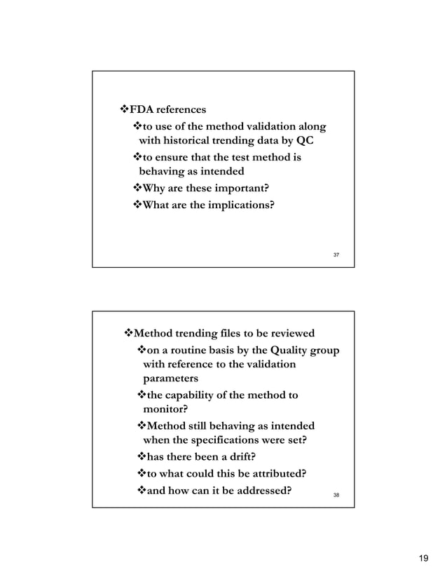 Handling deviations & unexpected results during method validation | PDF | Pharmaceutical Drugs ...