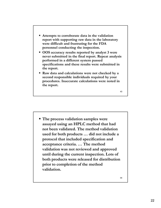 Handling deviations & unexpected results during method validation | PDF | Pharmaceutical Drugs ...