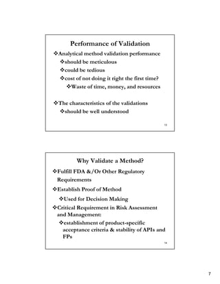 Handling deviations & unexpected results during method validation | PDF
