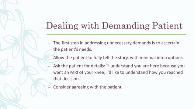 Handling Difficult Patients.pptx | First Aid | Injuries