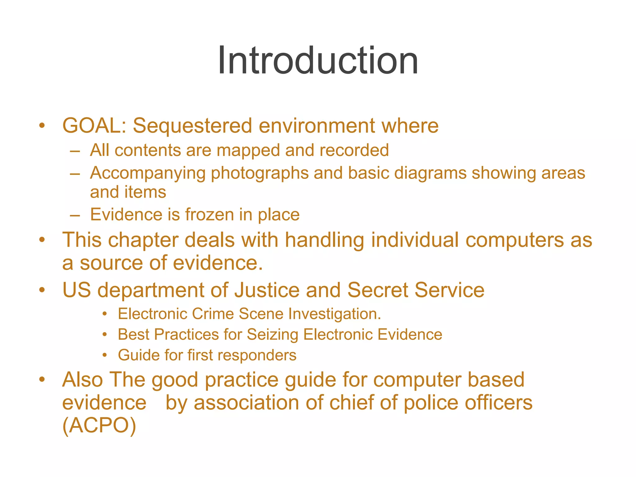 Handling digital crime scene | PPTX