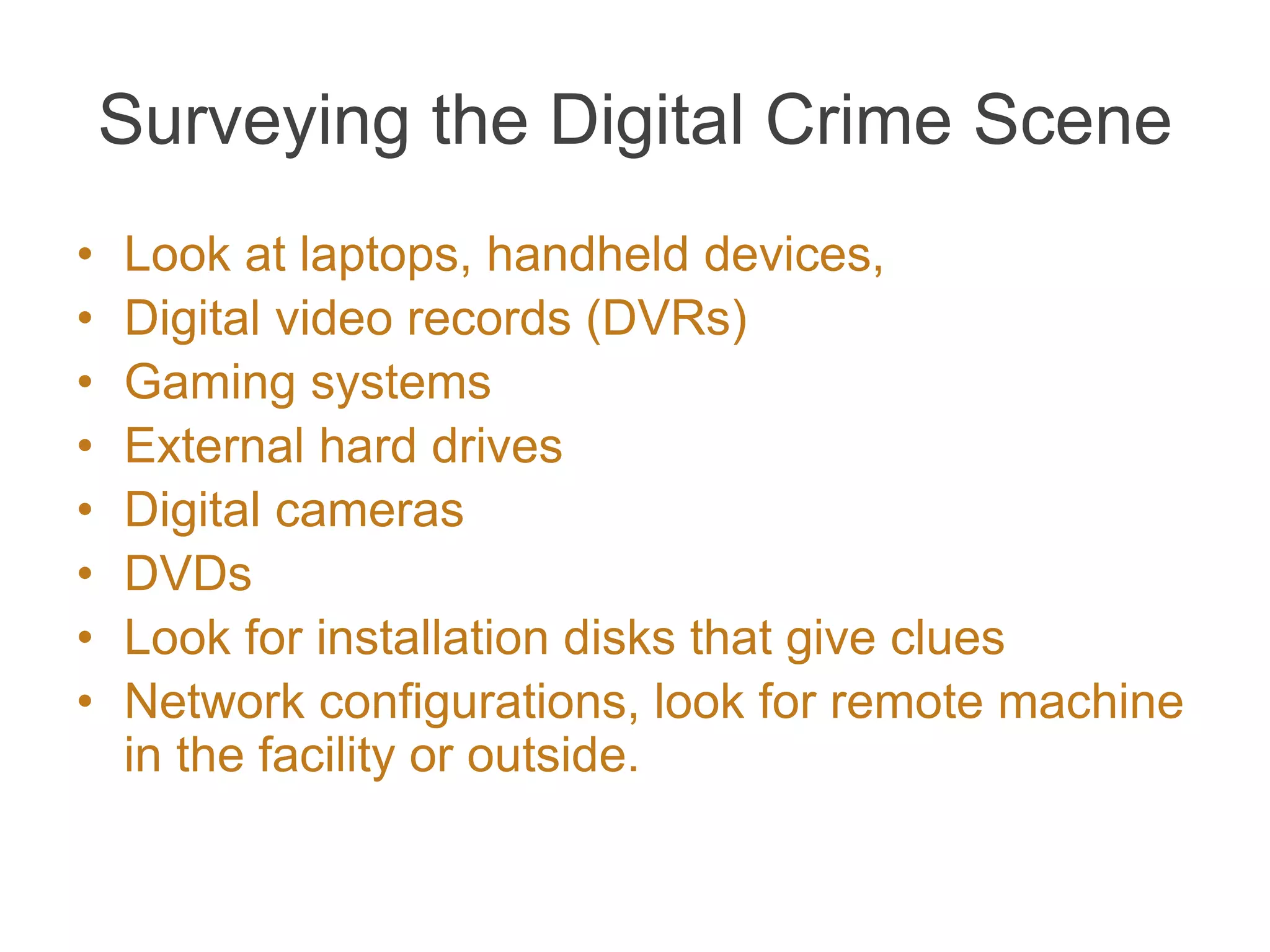 Handling digital crime scene | PPTX