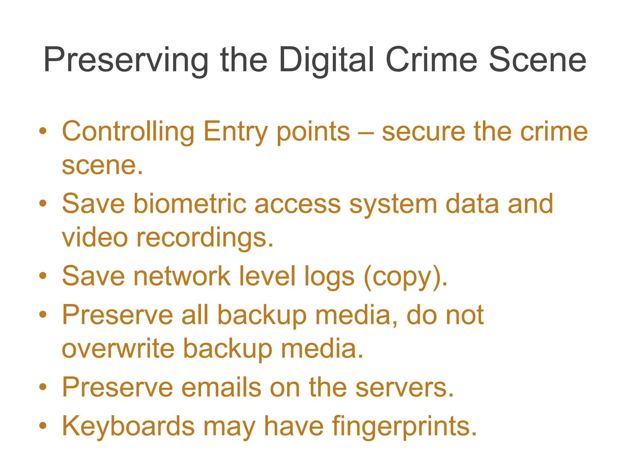 Handling digital crime scene | PPTX