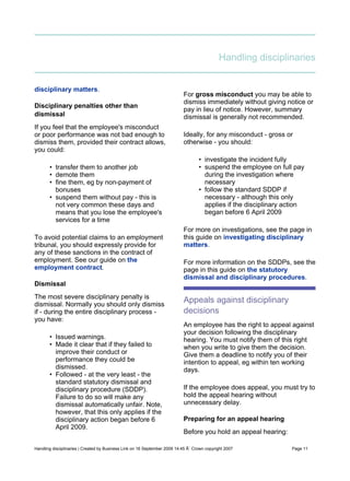Handling Disciplinaries | PDF