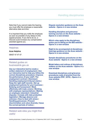 Handling Disciplinaries | PDF