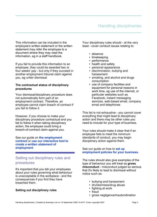 Handling Disciplinaries | PDF