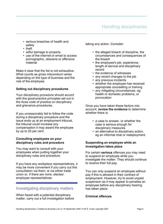 Handling Disciplinaries | PDF