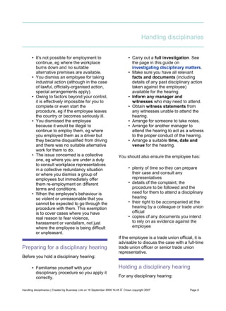 Handling Disciplinaries | PDF