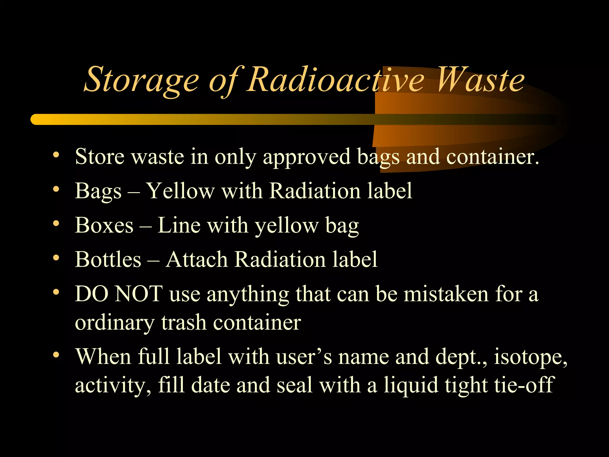 Handling and disposal of radioactive waste | PPT