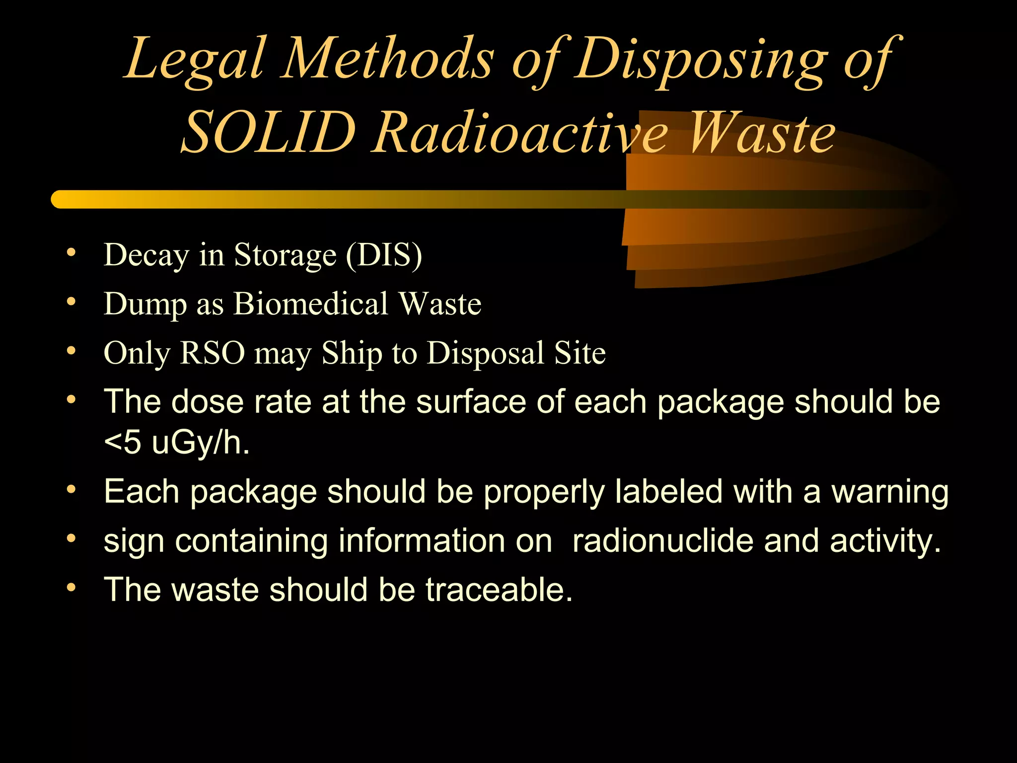 Handling and disposal of radioactive waste | PPT