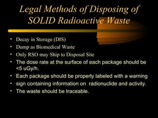 Handling and disposal of radioactive waste | PPT