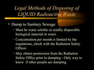 Handling and disposal of radioactive waste | PPT