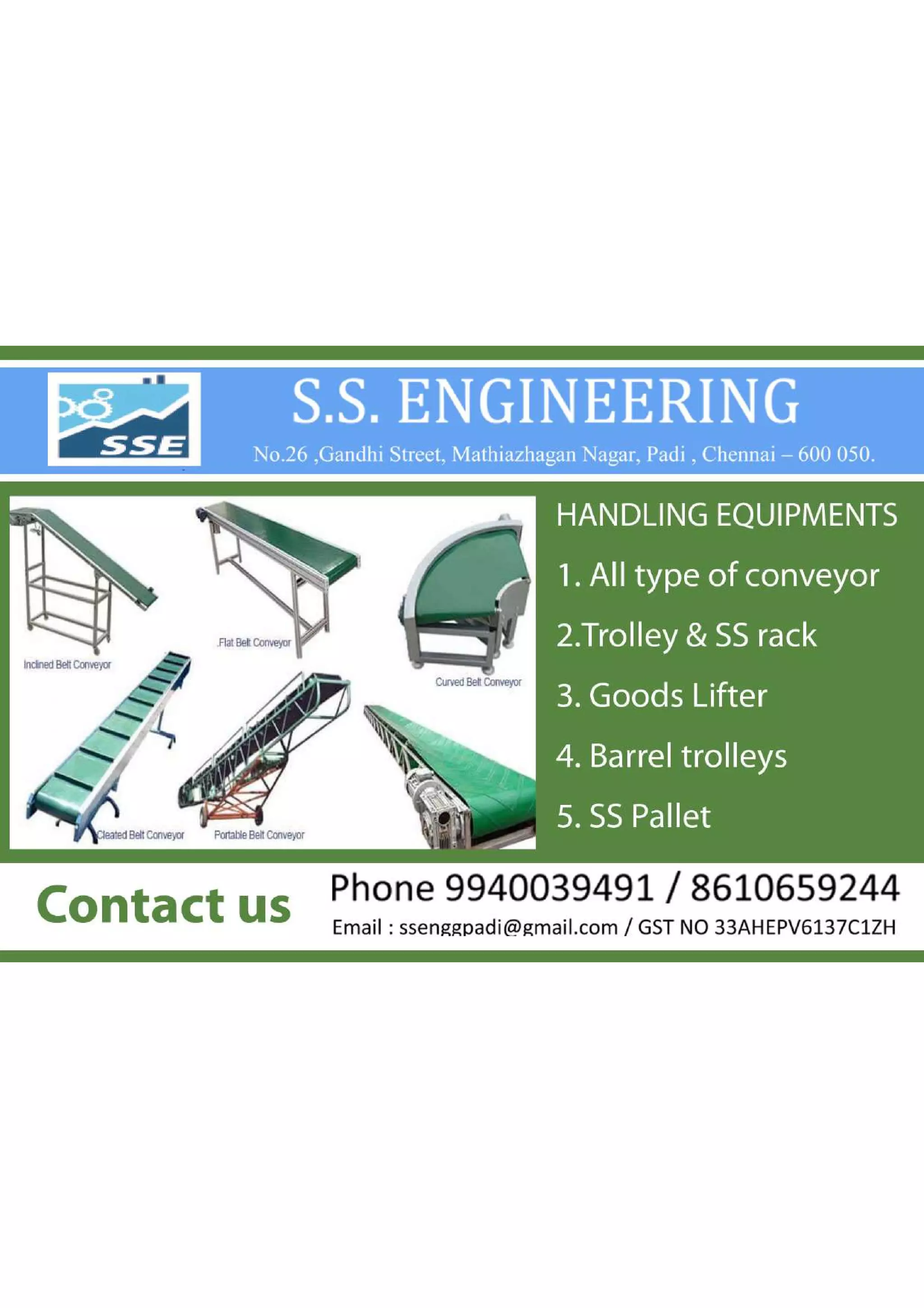 SS Engineering Chennai | PDF