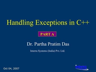 Handling Exceptions In C & C++[Part A] | PPT