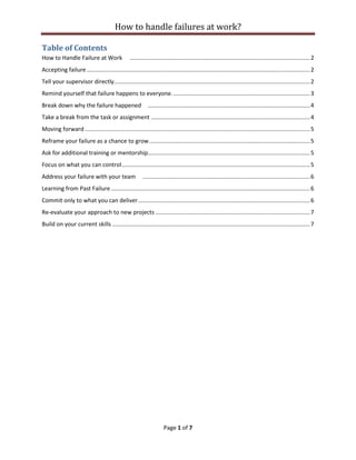 Handling failures at work | PDF