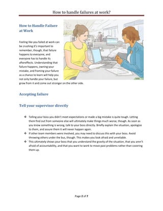 Handling failures at work | PDF