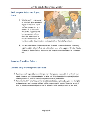 Handling failures at work | PDF
