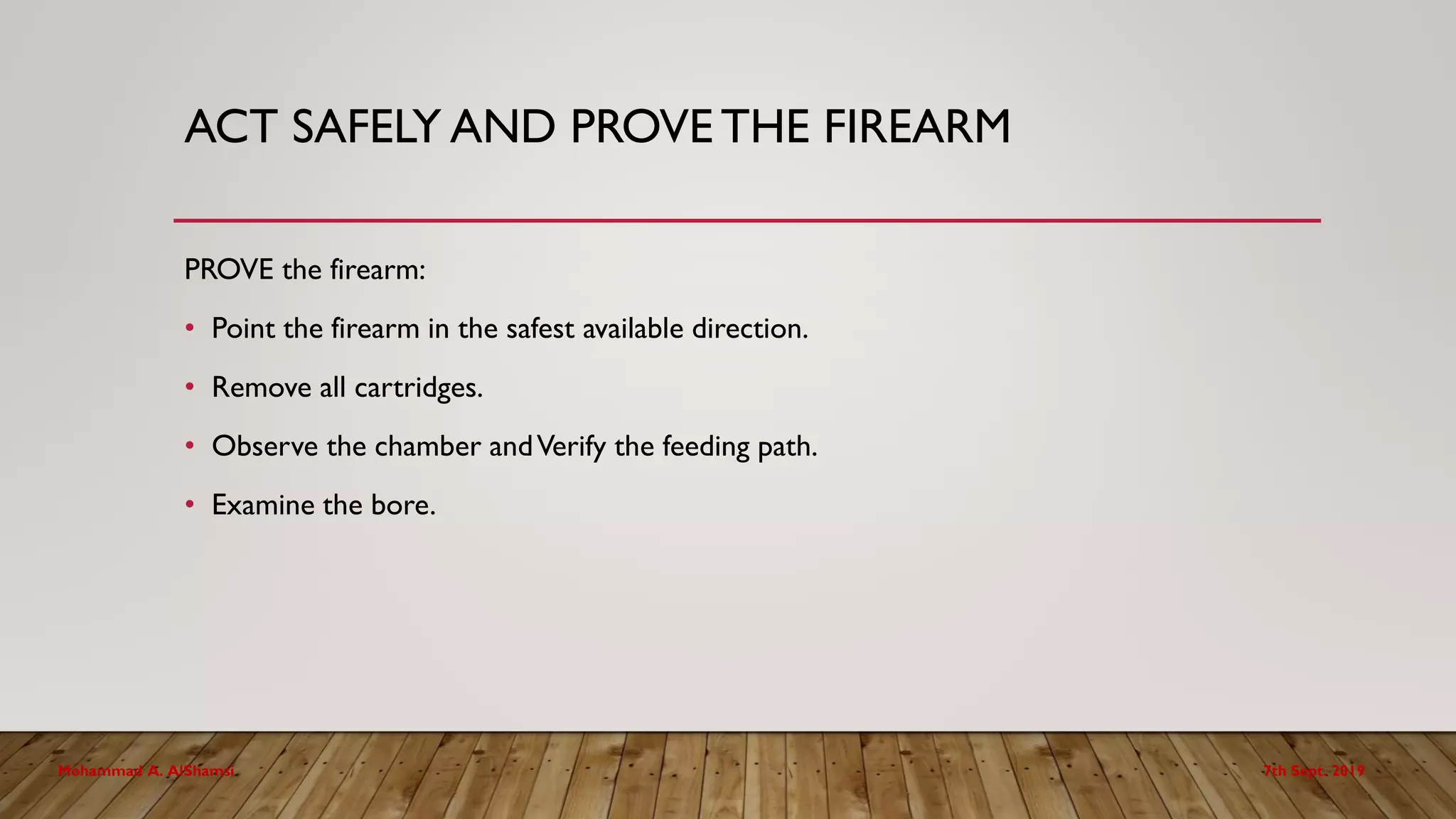 Handling firearms safely | PDF